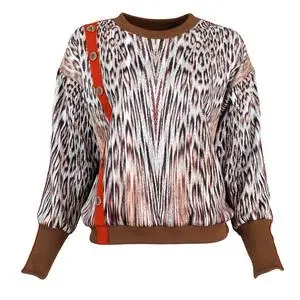LALIPOP DESIGN Animal Print Knit Sweatshirt