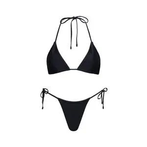 PLAYALUXE Waikiki Triangle String Bikini Set - Black