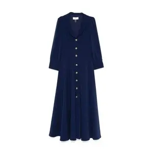 NISSA Crepe Midi Dress Navy