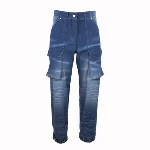 LALIPOP DESIGN Straight-leg Cargo Jeans - Blue