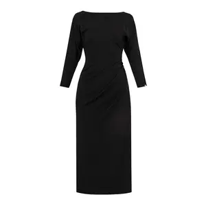 NISSA Pleat-detail Midi Dress