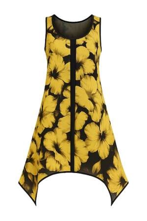 CONQUISTA Sleeveless Double Layer Dress - Black