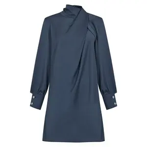 MAVLO Draped Satin Mini Dress