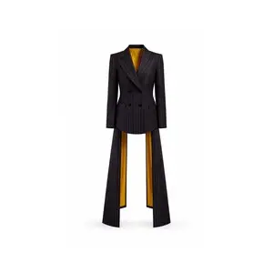 LUMINA ELIGMA Blue / Yellow Opera Blazer Dress Navy & Gold Mustard - Blue/yellow