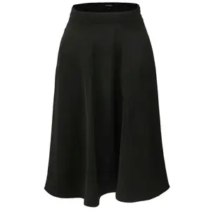 SMART AND JOY Sleek Flared Skirt - Black