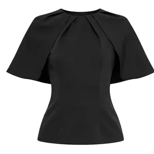 NISSA Cape-design Top - Black