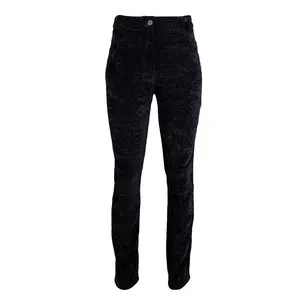 LALIPOP DESIGN Embellished Straight-leg Velvet Trousers