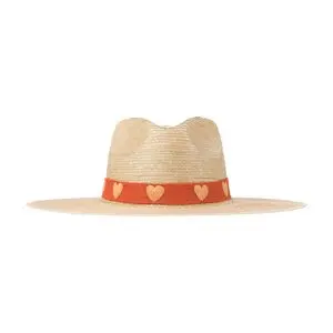SUNSHINE TIENDA Orange / Red Maricela Palm Hat - Orange/red