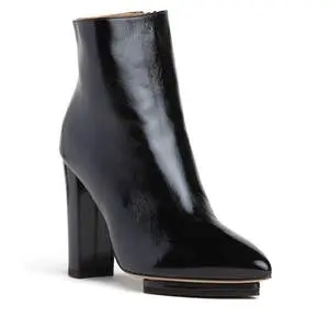 BEAUTIISOLES BY ROBYN SHREIBER Patent Leather Platform Ankle Bootie - Black
