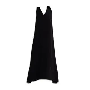REISTOR Crossed In Chic Sleeveless Maxi Crepe Dress - Black