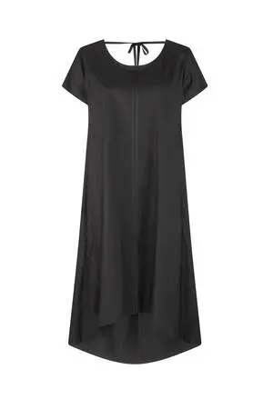 DREF Tokyo A-line Linen Midi Dress - Black