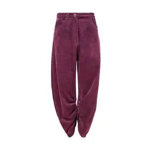 MANDRAGORA Loose Cut Corduroy Trousers Barro Raspberry - Pink