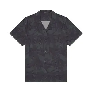 PLAYALUXE Green / Black Saint Tropez Cabana Shirt Dark Olive - Green/black