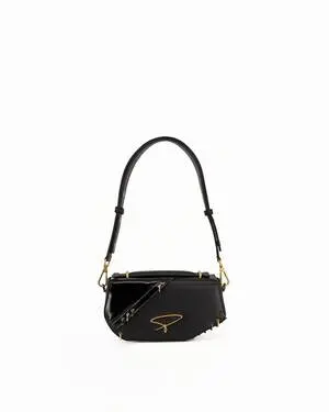 PIMPINICCHIO NEWYORK Dey Asymmetrical Shoulder Bag In Onyx
