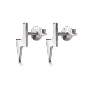 THE JEWELLERY STORE LONDON Lightning Bolt Studs In Sterling - Silver