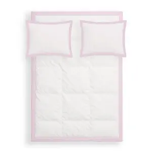 DECOFLUX HOME White / Pink Bedding Set Frame Inner Primrose Pink - White/pink