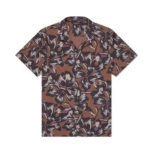 PLAYALUXE Todos Santos Classic Shirt Tobacco Flower - Brown/black