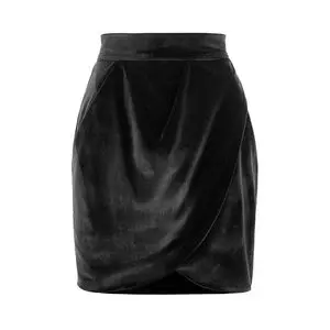 AVENUE N°29 Velvet Wrap Mini Skirt