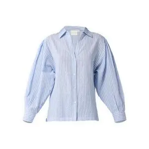 REISTOR Striped Shirt With Long Balloon Sleeves
