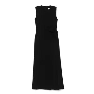 NISSA Floral-appliqué Midi Dress