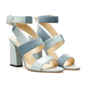 ROSAMUND MUIR LONDON Stefana Luna Heel Sandals - Grey
