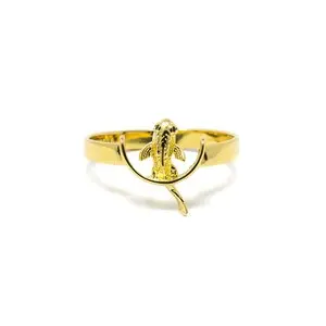 NASI SILVER Neshama Fish Ring - Gold