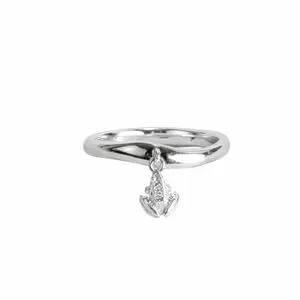 NASI SILVER Leaping Frog Dangling Ring- Silver