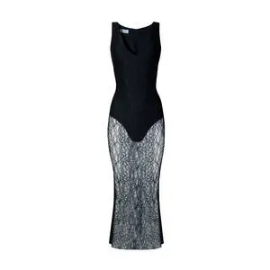 VESTIAIRE D'UN OISEAU LIBRE Lace Midi Dress