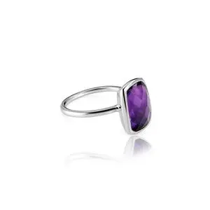 THE JEWELLERY STORE LONDON Desert Mirage Amethyst Ring In Sterling - Silver
