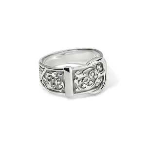 DÉCLARER Victorian Buckle Ring Sterling - Silver