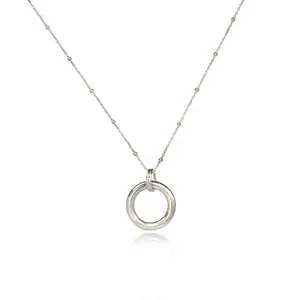 THE JEWELLERY STORE LONDON The Ether Loop Charm Necklace In Sterling - Silver