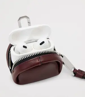 ALLSAINTS Leather Rosalie Airpods Case - Red