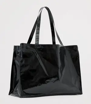 ALLSAINTS Large Laminated Tote Bag - Black