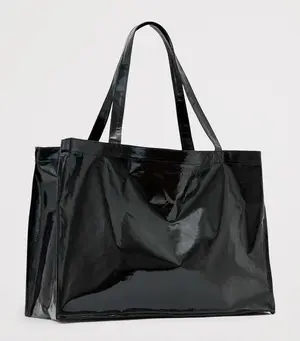 ALLSAINTS Large Laminated Tote Bag - Black