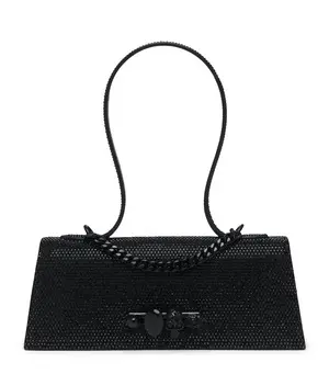 Alexander McQueen Leather Jewelled Top-handle Bag - Black