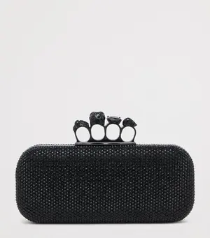 Alexander McQueen Embellished Crystal Knuckle Clutch Bag