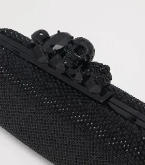 Alexander McQueen Embellished Crystal Knuckle Clutch Bag
