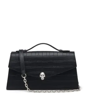 Alexander McQueen Leather Skull Top-handle Bag - Black