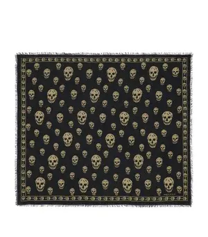 Alexander McQueen Modal-silk Skull Scarf - Black