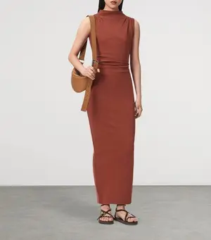 ALLSAINTS Katarina Stretch-cotton Maxi Dress - Brown