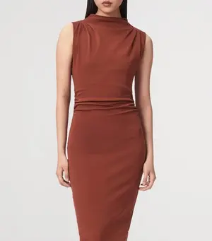 ALLSAINTS Katarina Stretch-cotton Maxi Dress - Brown