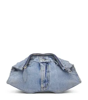 Alexander McQueen Denim Manta Pouch - Blue