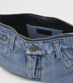 Alexander McQueen Denim Manta Pouch