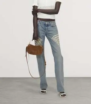 Alexander McQueen Mini Suede Wishbone Top-handle Bag