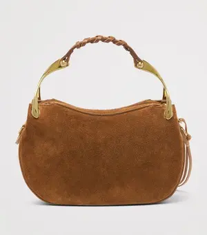 Alexander McQueen Mini Suede Wishbone Top-handle Bag