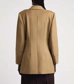 Huishan Zhang Wool Embellished Double-breasted Blazer