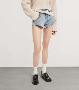 Balenciaga Distressed Denim Shorts