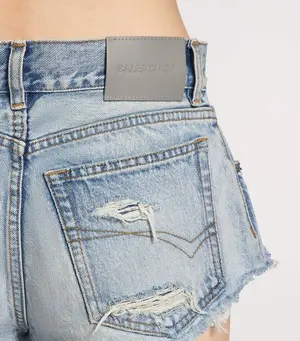 Balenciaga Distressed Denim Shorts