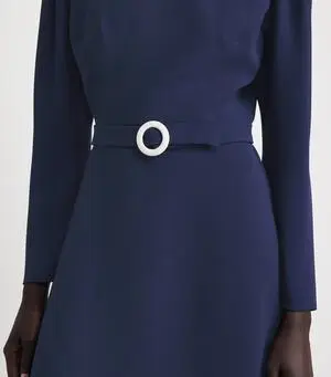 EDELINE LEE Belted A-line Midi Dress