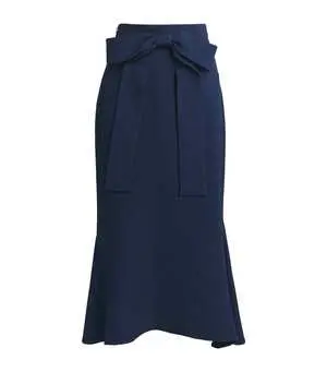 EDELINE LEE Jacquard Bow Midi Skirt